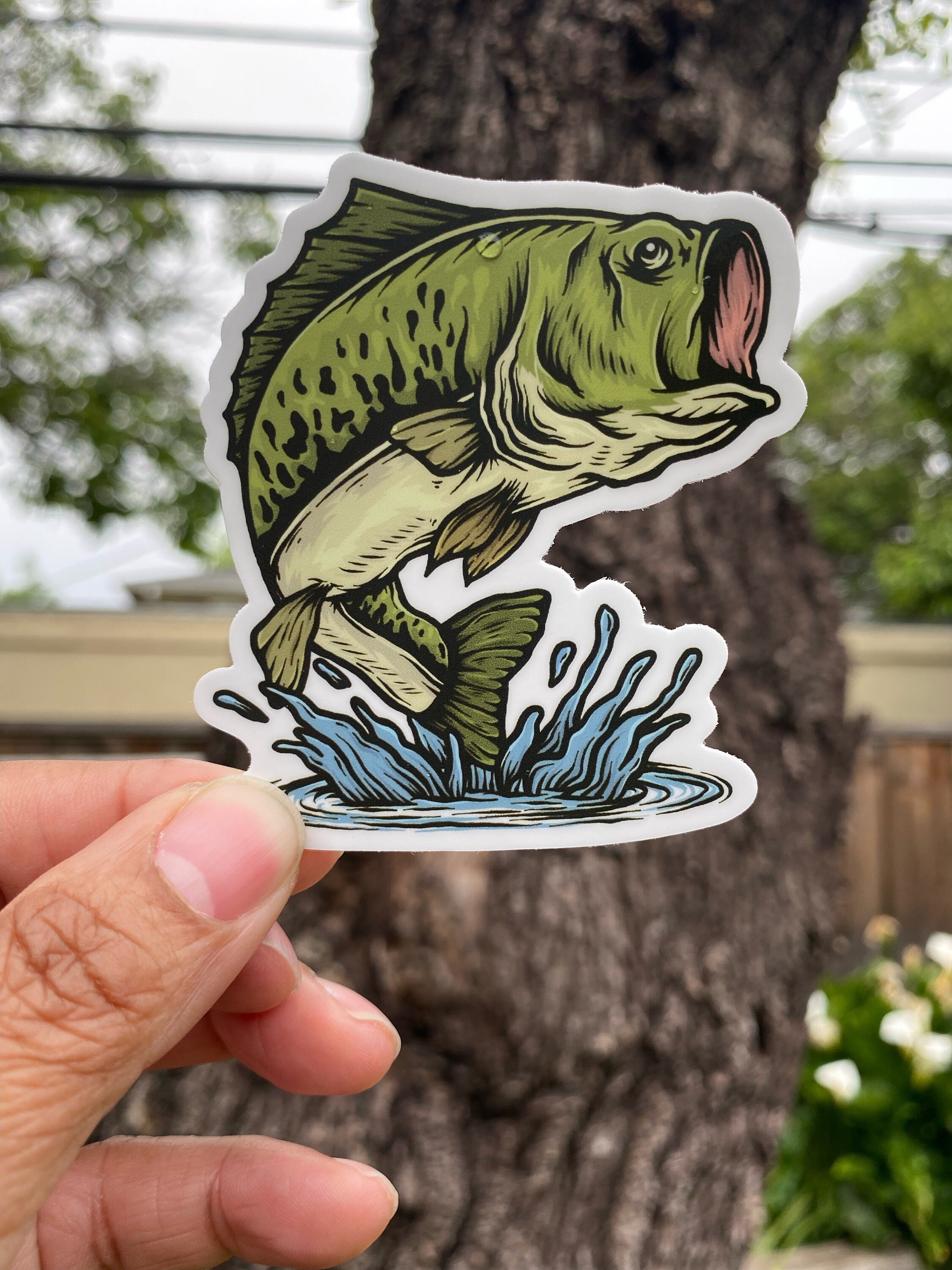 Largemouth Bass Sticker Bass Fish Sticker for Water Bottle, Bass ...