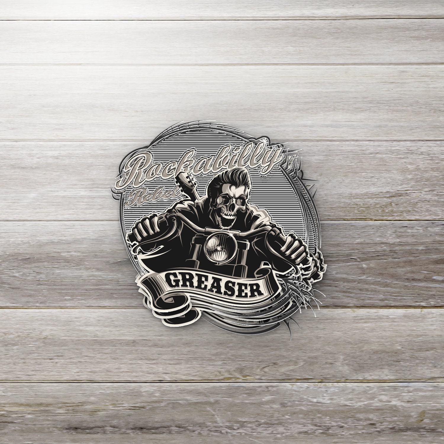 Rockabilly Greaser Sticker, Rockabilly Laptop Sticker, 50s Retro ...