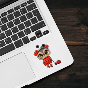 Ladybug Owl Sticker, Stickers for Girls Birthday, Red Ladybug Stickers ...