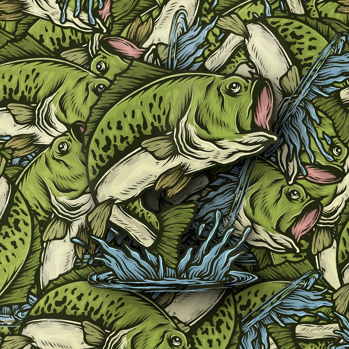 Largemouth Bass Sticker Bass Fish Sticker for Water Bottle, Bass ...