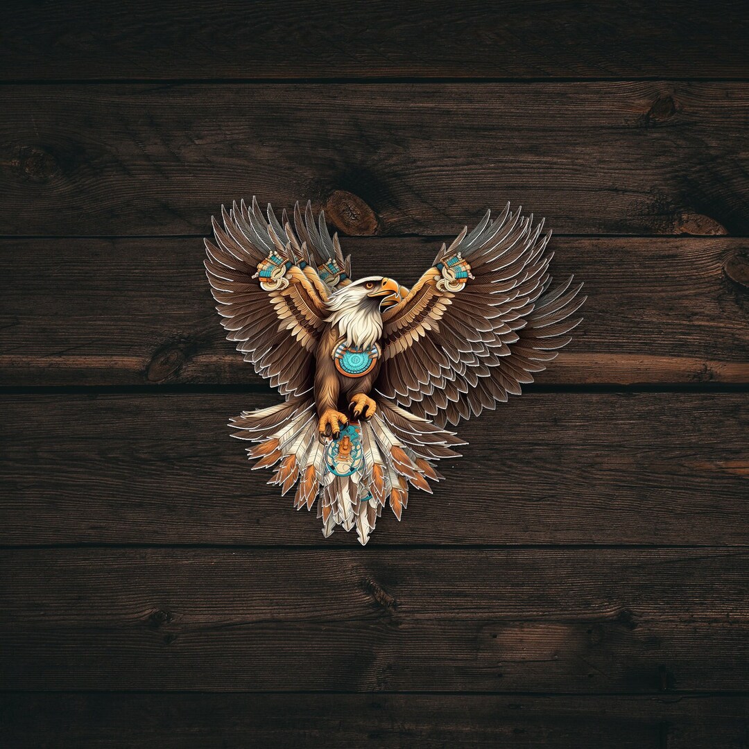 Native Indian Eagle Sticker, Sticker for Tumblers, Native Eagle Sticker ...