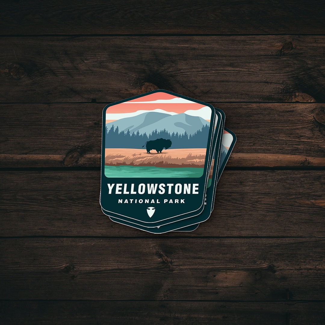 Yellowstone National Park Sticker Stickers for Journals, Camping ...