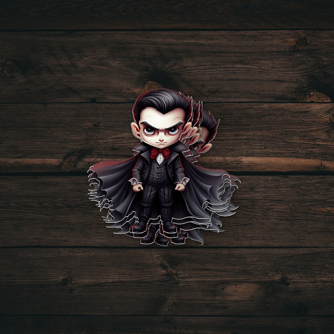 Count Dracula Sticker, Spooky Halloween Sticker for Journals, Scary ...