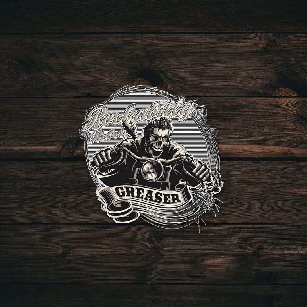 Rockabilly Greaser Sticker, Rockabilly Laptop Sticker, 50s Retro ...