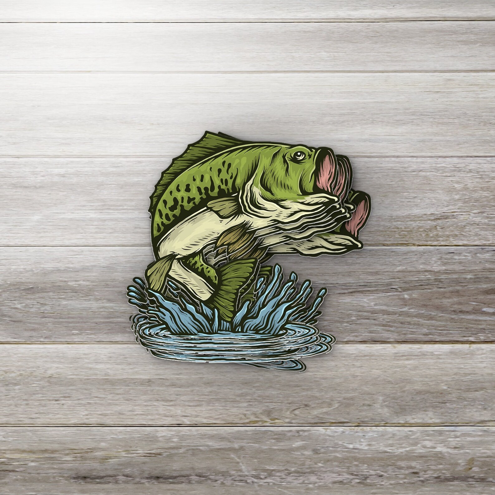 Largemouth Bass Sticker Bass Fish Sticker for Water Bottle, Bass ...