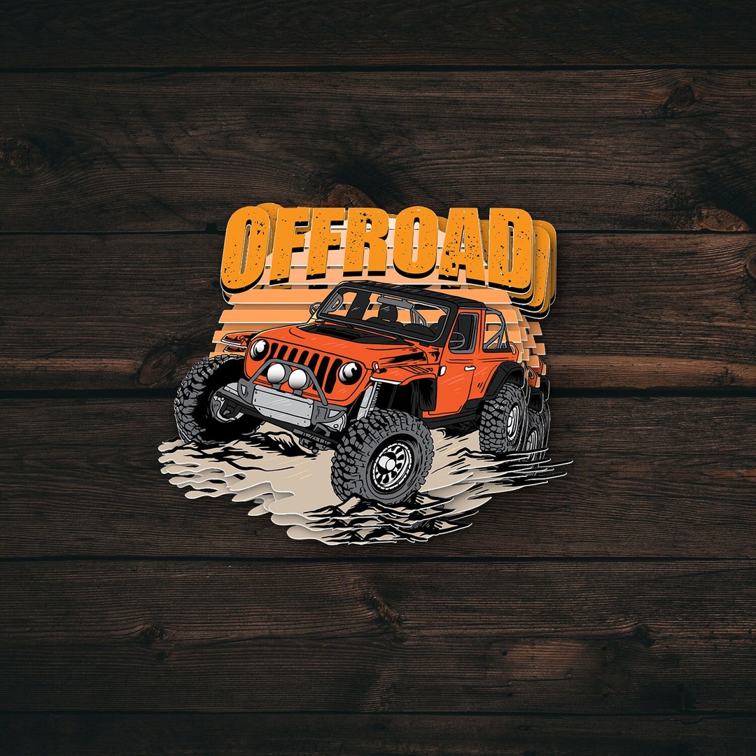 Off Road Jeep Sticker Car Decals, Sticker for Water Bottles, off Road ...