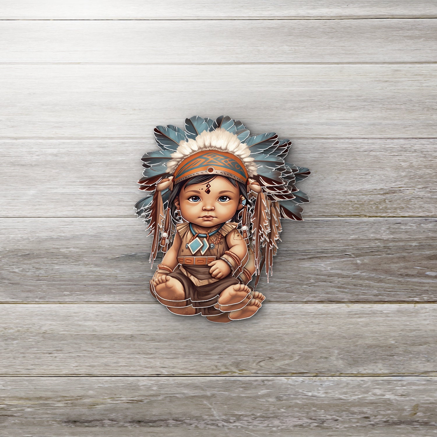 Native Baby Boy Sticker for Tumblers and Water Bottles - Etsy