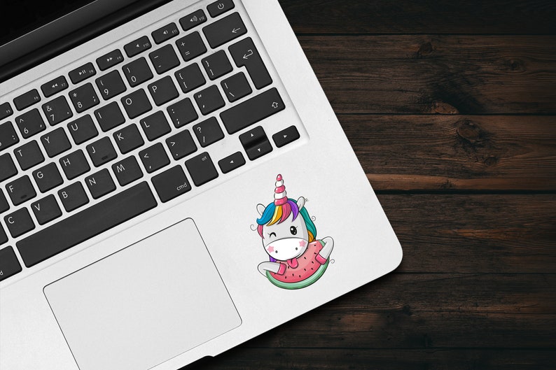 Cute Unicorn Watermelon Sticker, Stickers for Girls Birthday, Unicorn ...