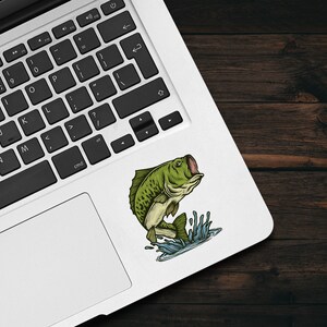 Largemouth Bass Sticker Bass Fish Sticker for Water Bottle, Bass ...