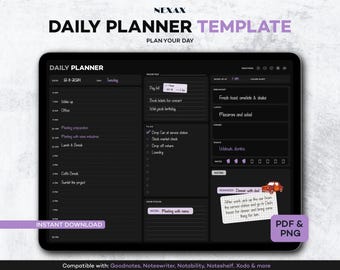 Daily Planner Goodnotes Template, Daily Planner Page, Digital Planner ...
