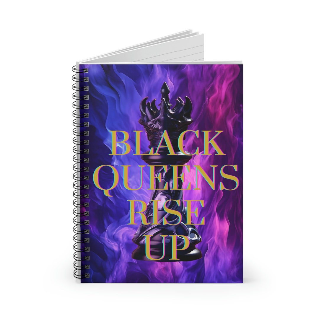 Black Queens Rise up Spiral Notebook Ruled Line - Etsy