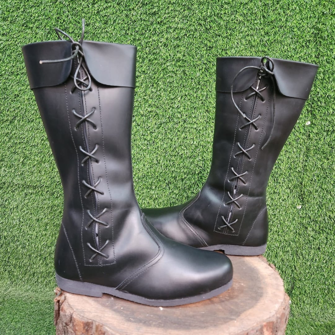 Medieval Leather Boots Laces Boots Late 14th-15th Century - Etsy