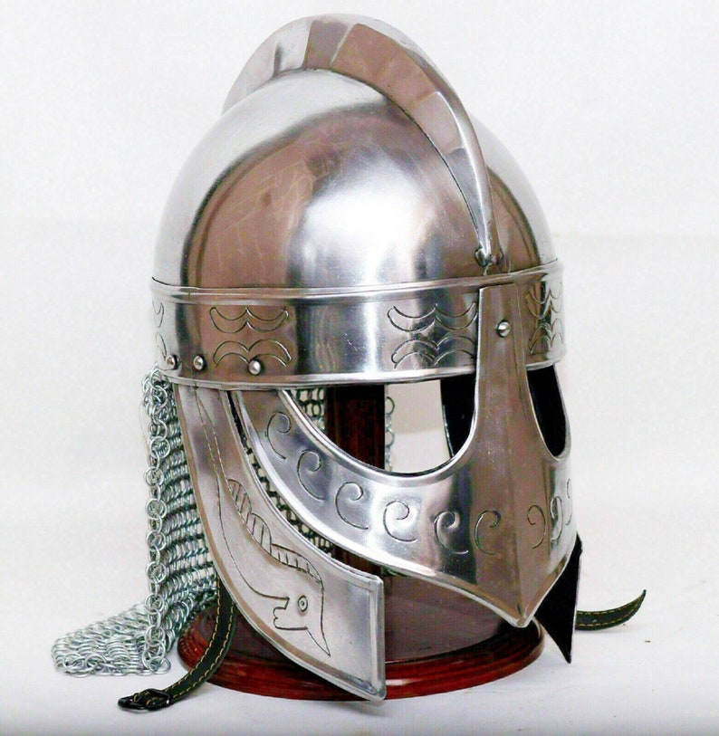 Wikinger Helm mit Kettenpanzer Mittelalter Norman Ritter Schlacht ...