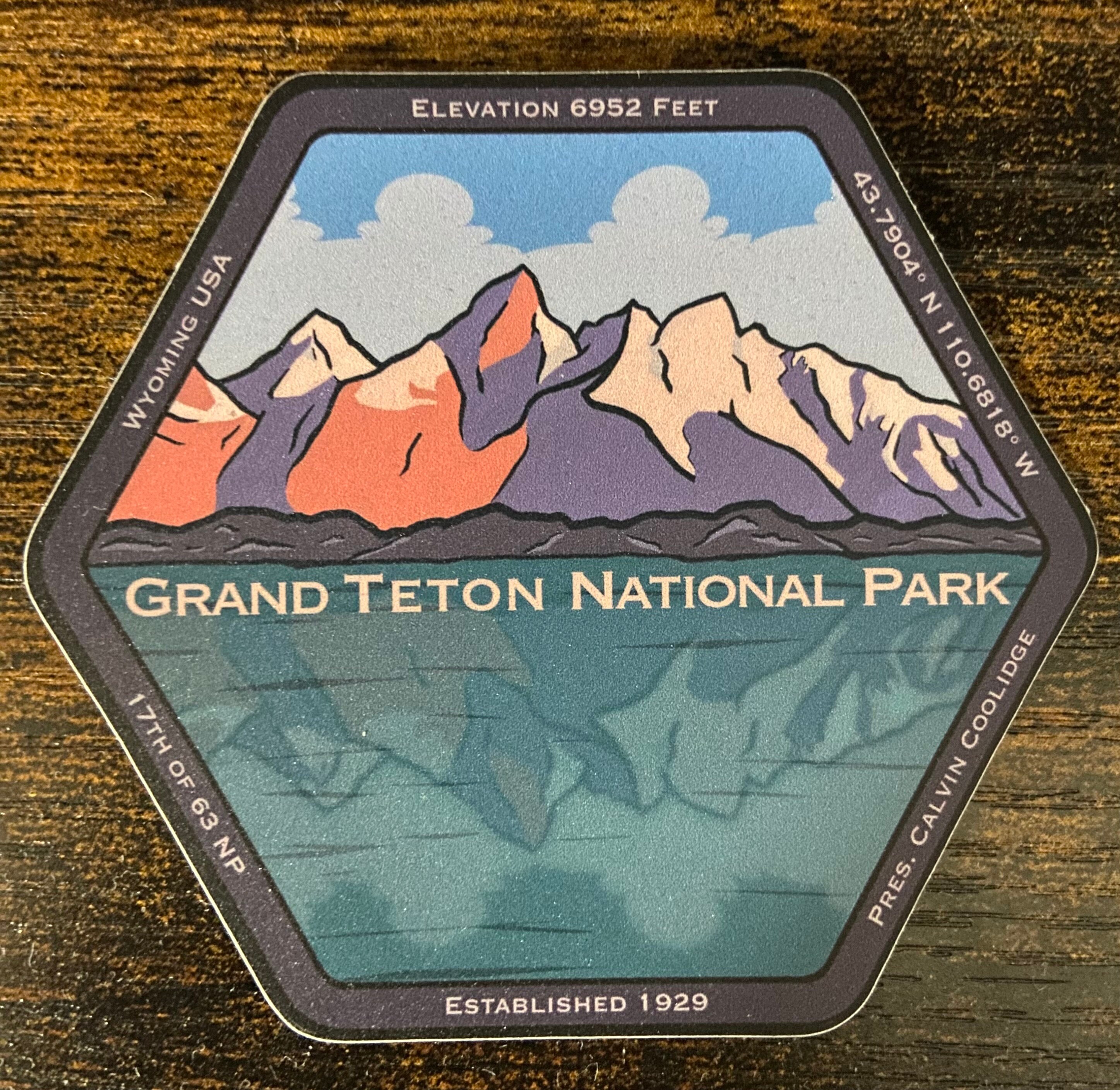 Grand Tetons National Park Sticker - Etsy