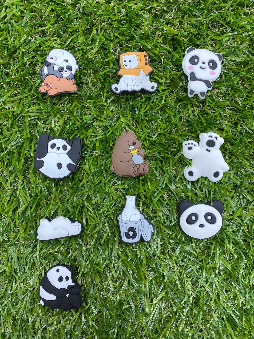Cute Panda and Polar Bear Croc Charm BUNDLE - Etsy