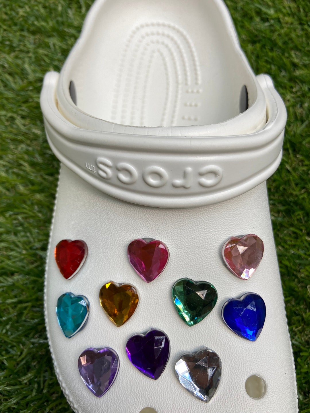 Heart Gemstone Croc Charm SINGLES - Etsy