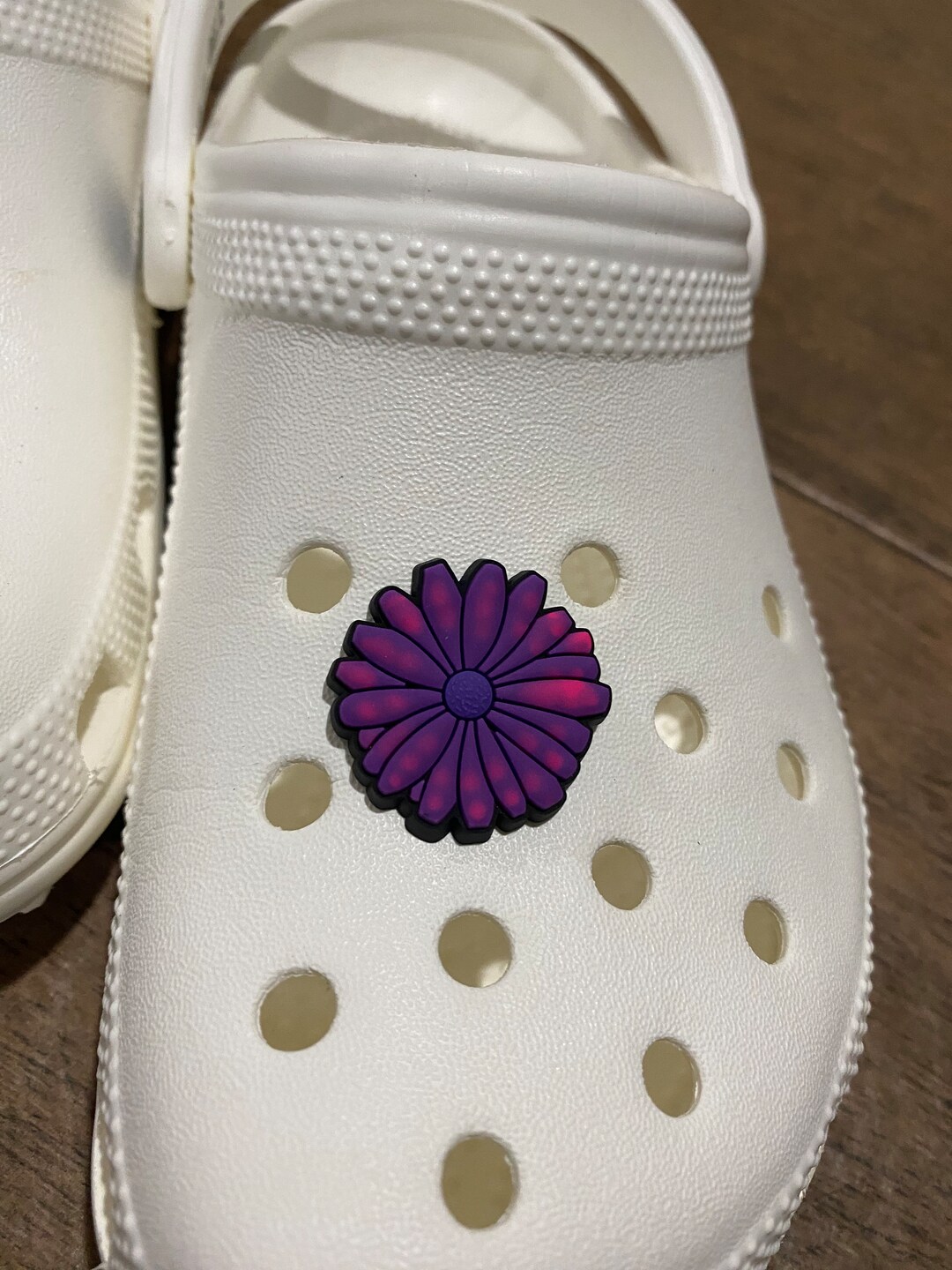 Trippy Purple Flower Daisy Croc Charm - Etsy