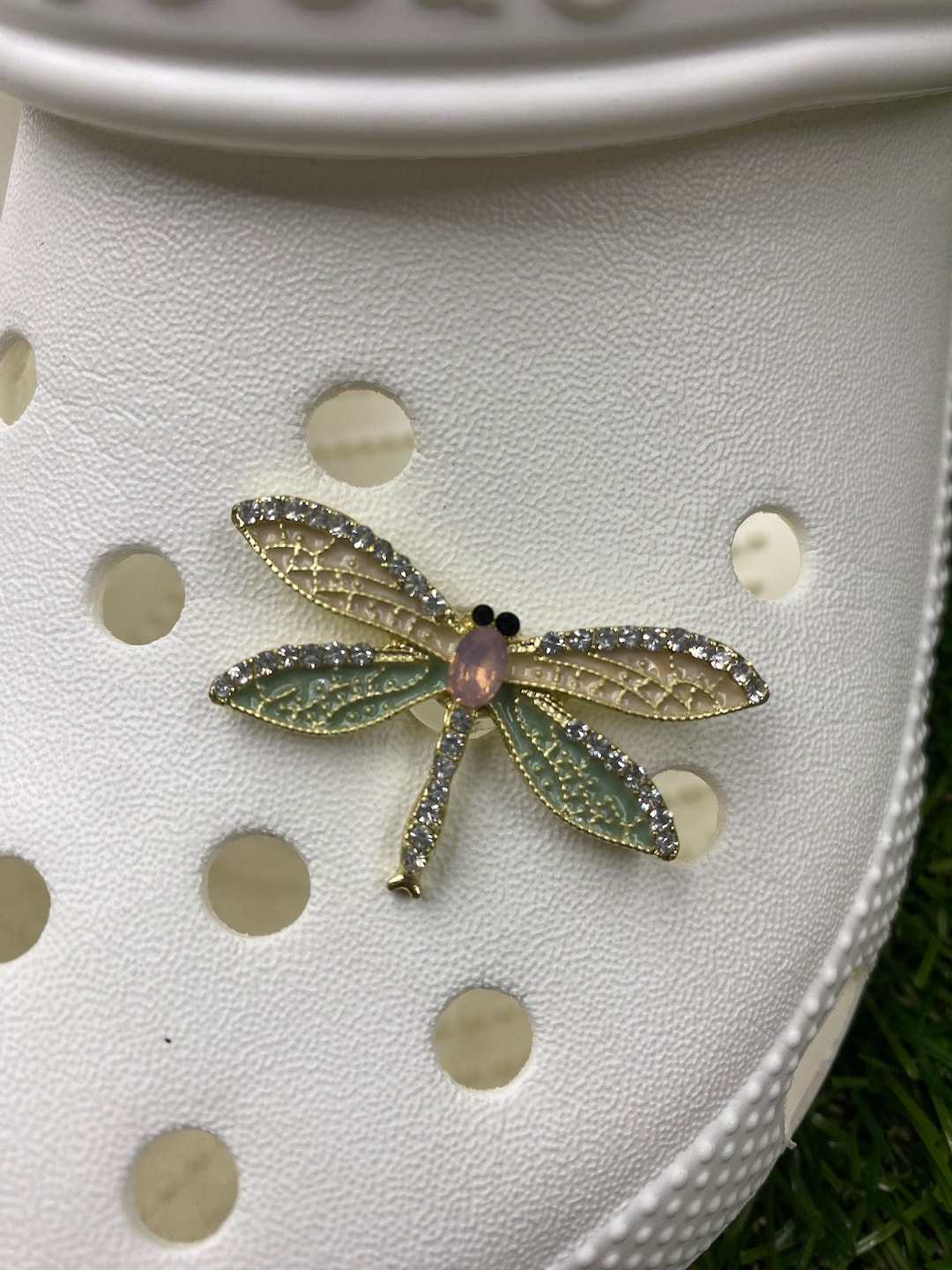 Metal Dragonfly Croc Charm - Etsy