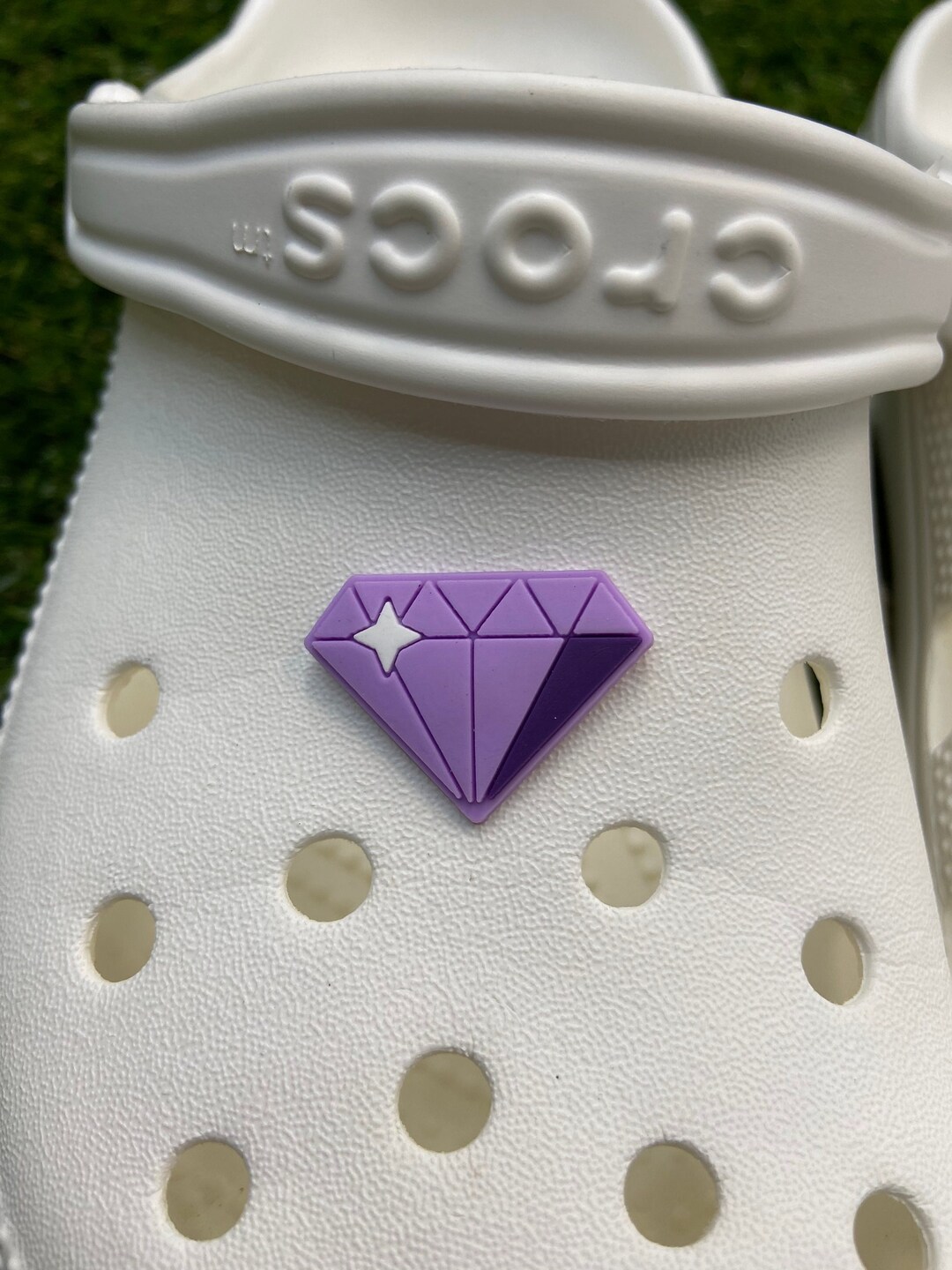 Purple Diamond Crocs Charm SINGLE - Etsy