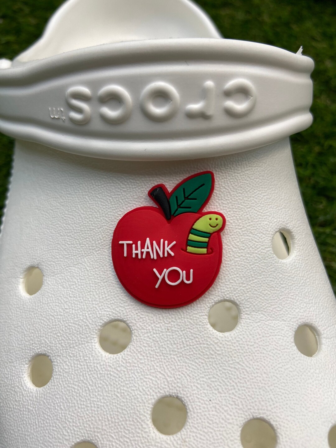 Thank You Apple Croc Charm SINGLE - Etsy