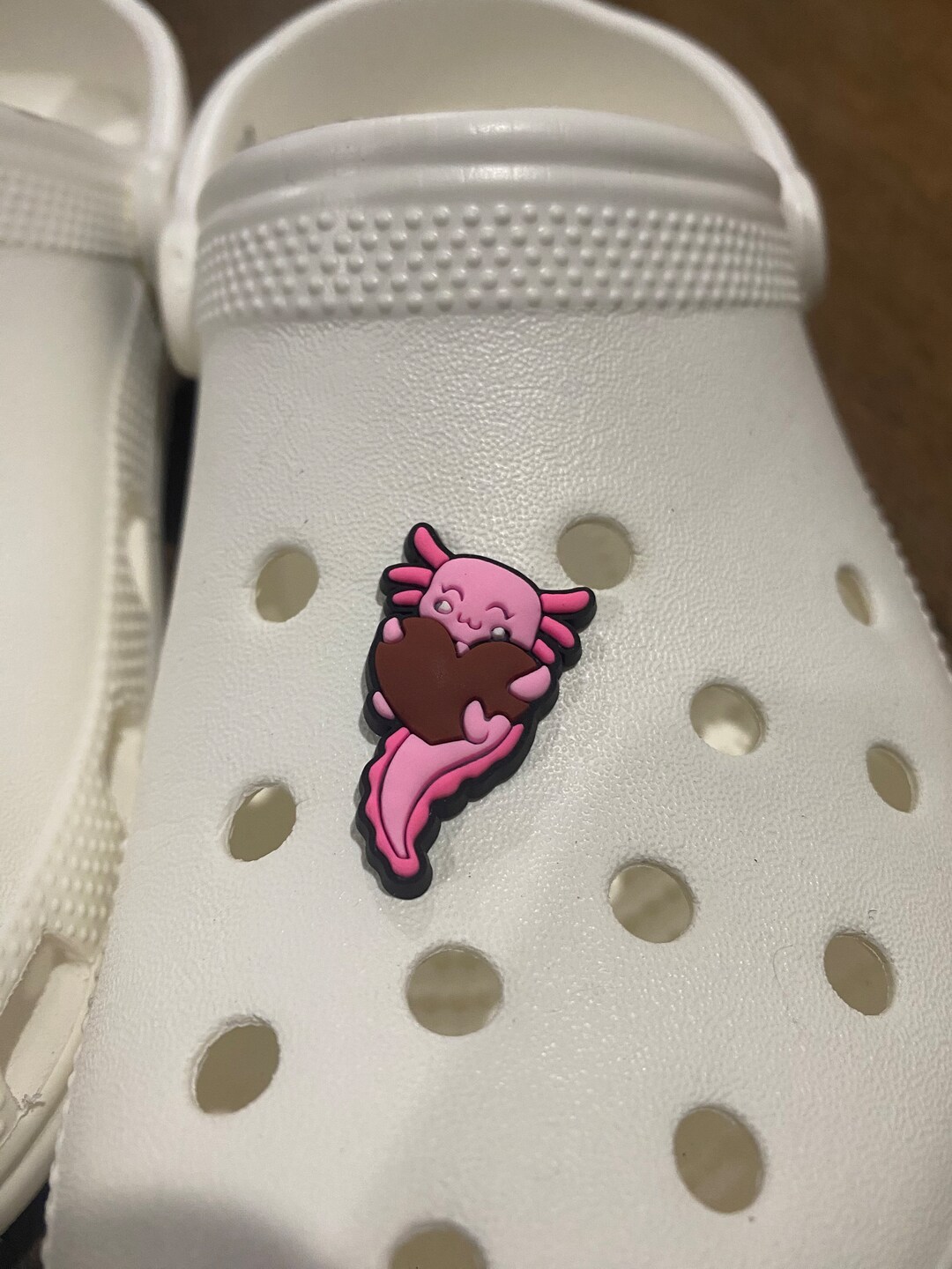 Axolotl With Heart Croc Charm - Etsy