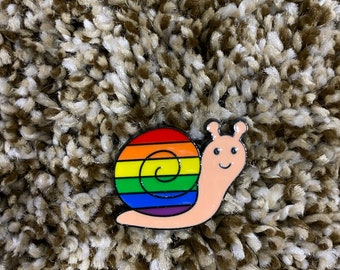 Hobo Snail Hittin' the Road 1.5 Inch Hard Enamel Pin Black Nickel ...