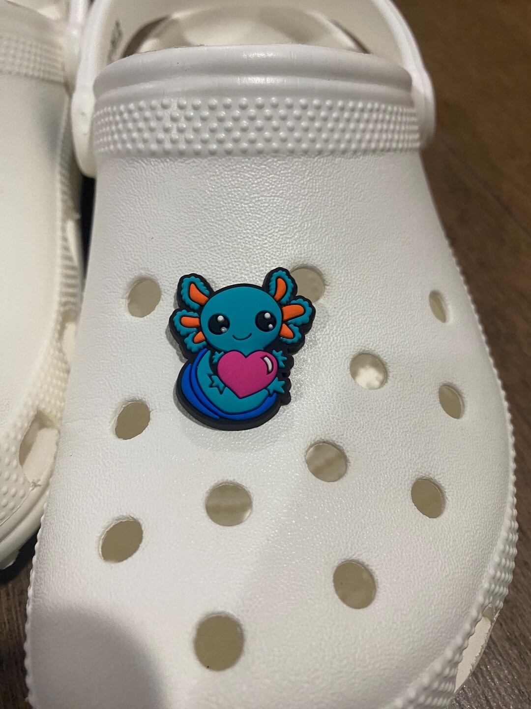 Cute Heart Axolotl Croc Charm - Etsy