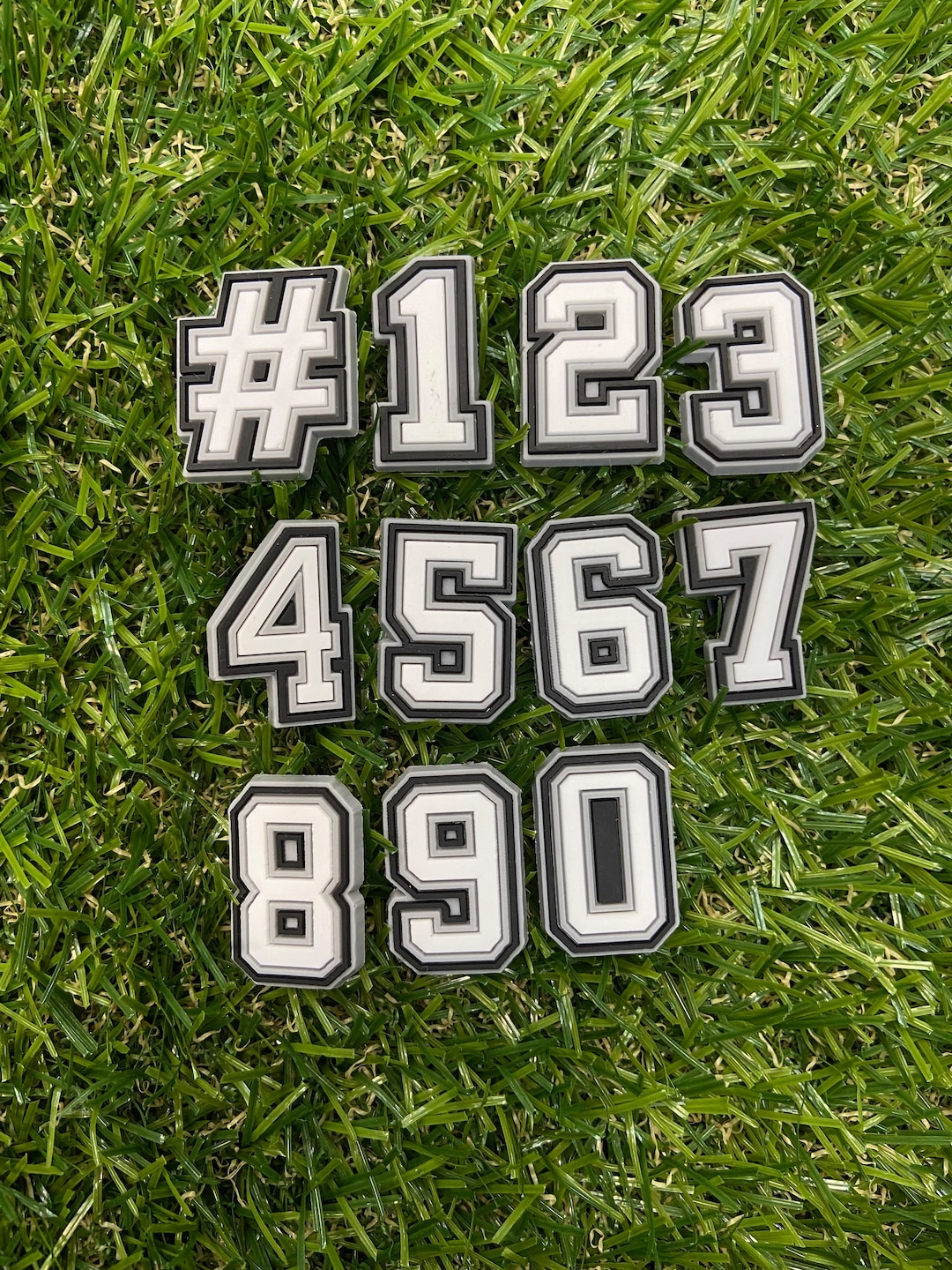 Varsity Font Numbers Croc Charms SINGLES - Etsy