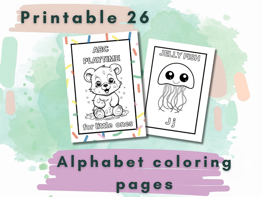 Printable ABC Coloring Page Preschool Activity Book Baby's First Abc ...