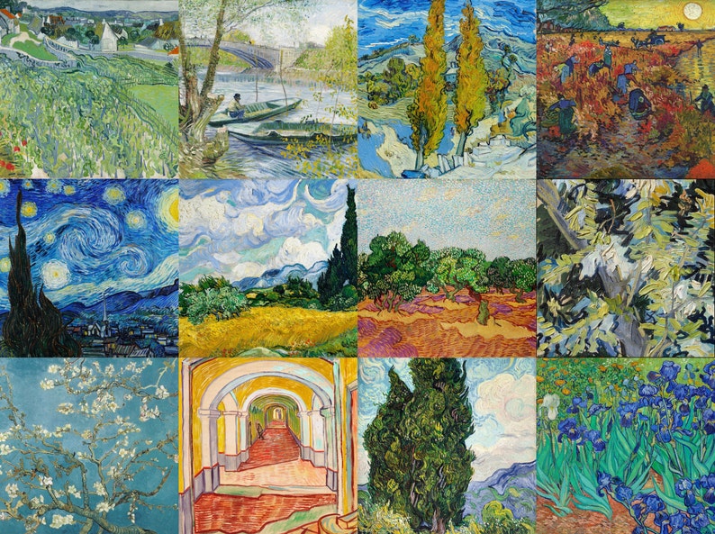 Vincent Van Gogh Paper Pack | Printable Art - 28 Designs - 12in X 12in ...