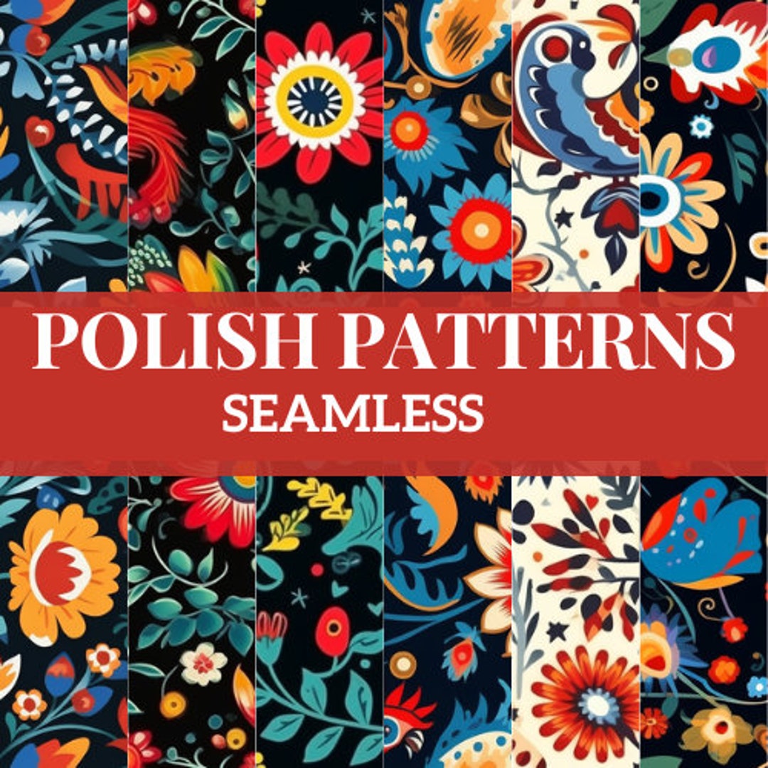 Polish Pattern, Wycinanki, Folk Art, Floral, Vibrant Hues Printable ...