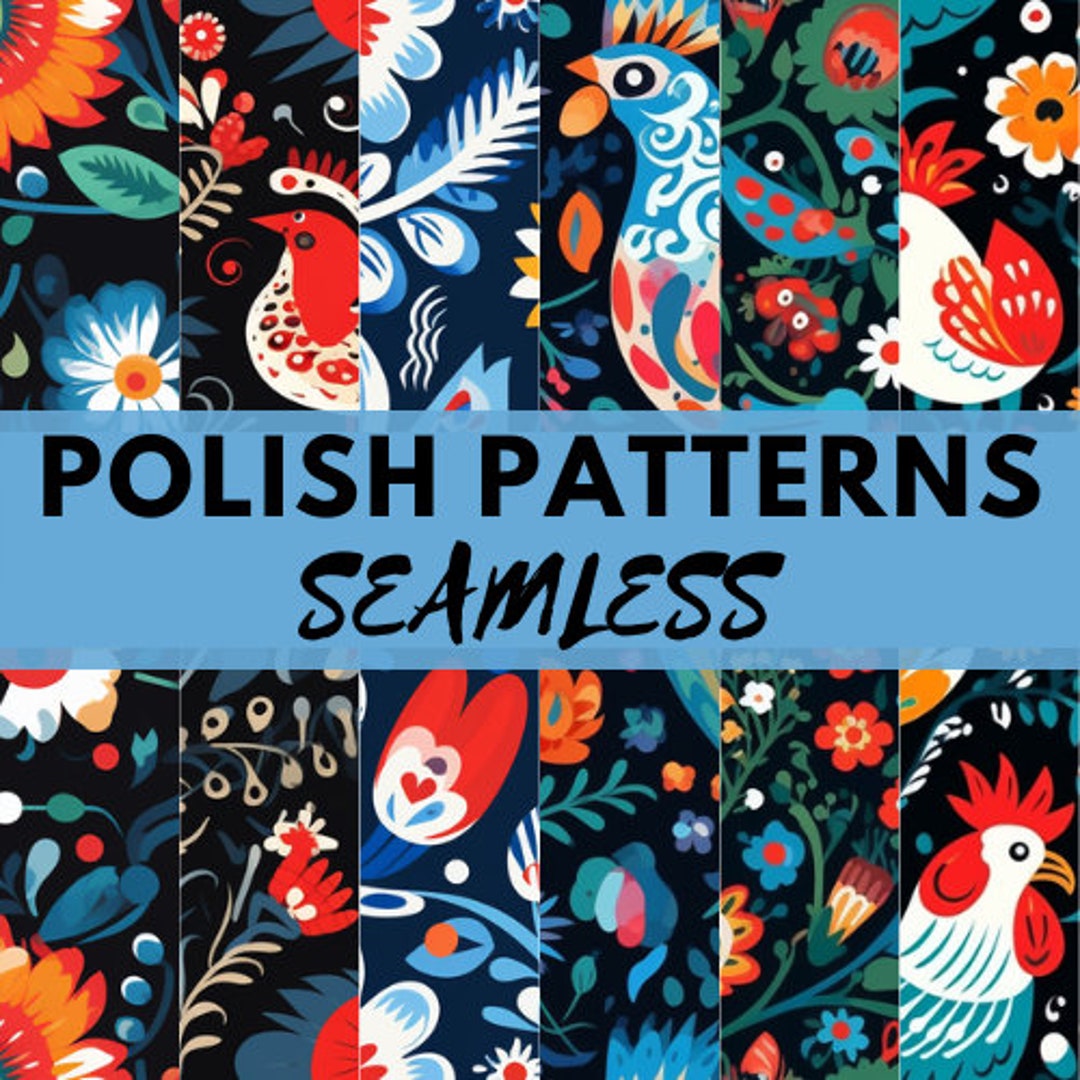 Polish Pattern, Wycinanki, Folk Art, Floral, Vibrant Hues Printable ...