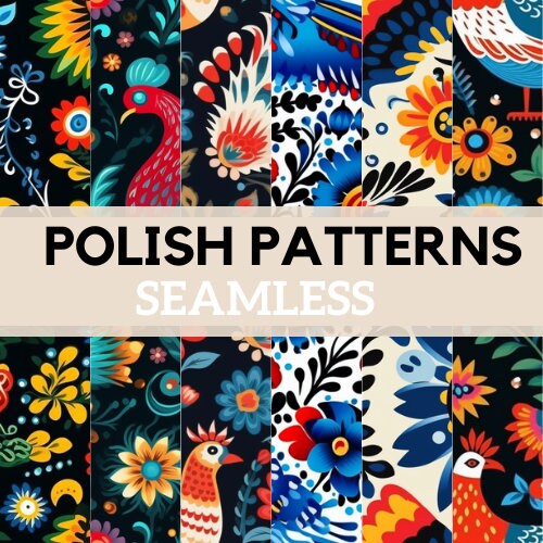 Polish Pattern, Wycinanki, Folk Art, Floral, Vibrant Hues Printable ...
