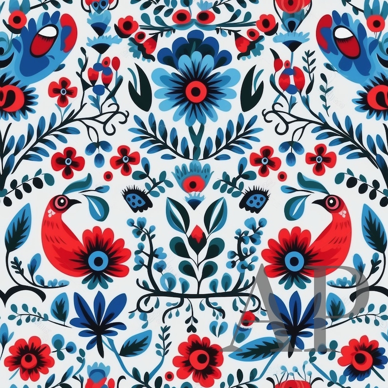 Polish Digital Paper Bundle | SEAMLESS Polish Patterns - 24 Designs ...