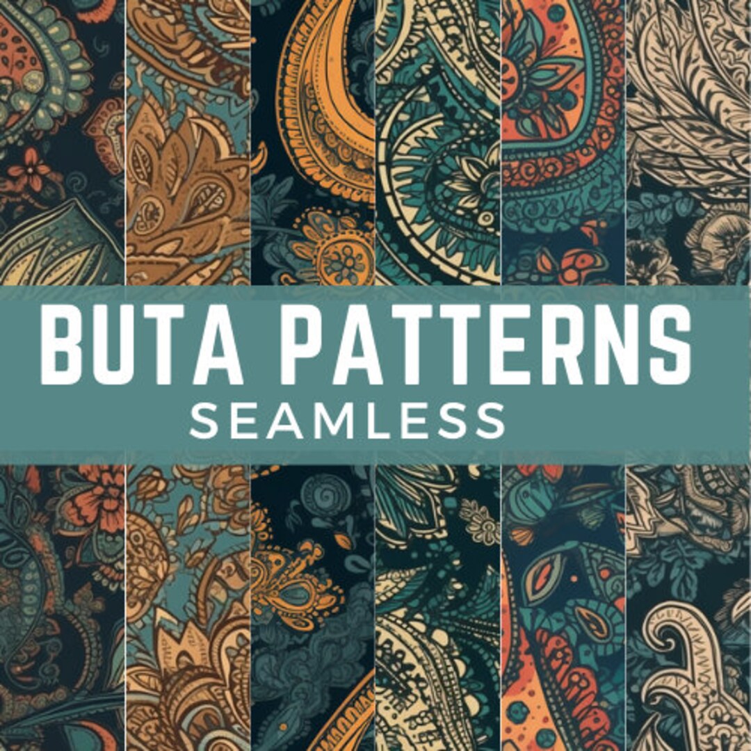 Buta Mehndi Paisley Indian Patterns Pashmina Textile - Etsy