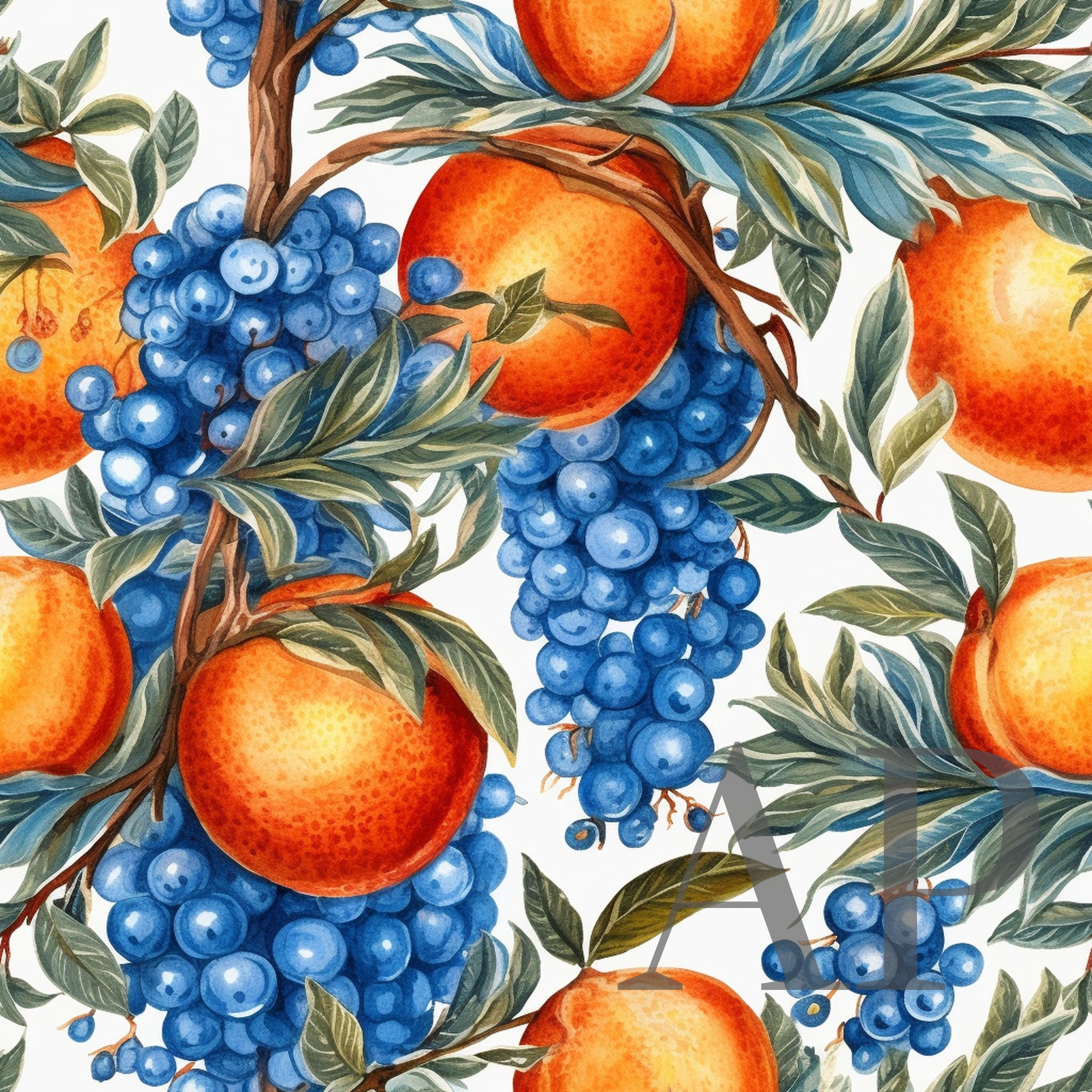 Sicilian Digital Paper Bundle | SEAMLESS Sicilian Watercolor Patterns ...