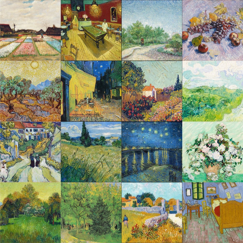 Vincent Van Gogh Paper Pack | Printable Art - 28 Designs - 12in X 12in ...