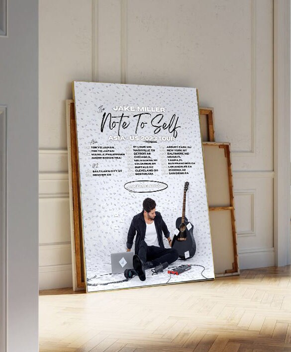 The Jake Miller - Note To Self Tour - Asia US 2023 Tour Poster sold by ...