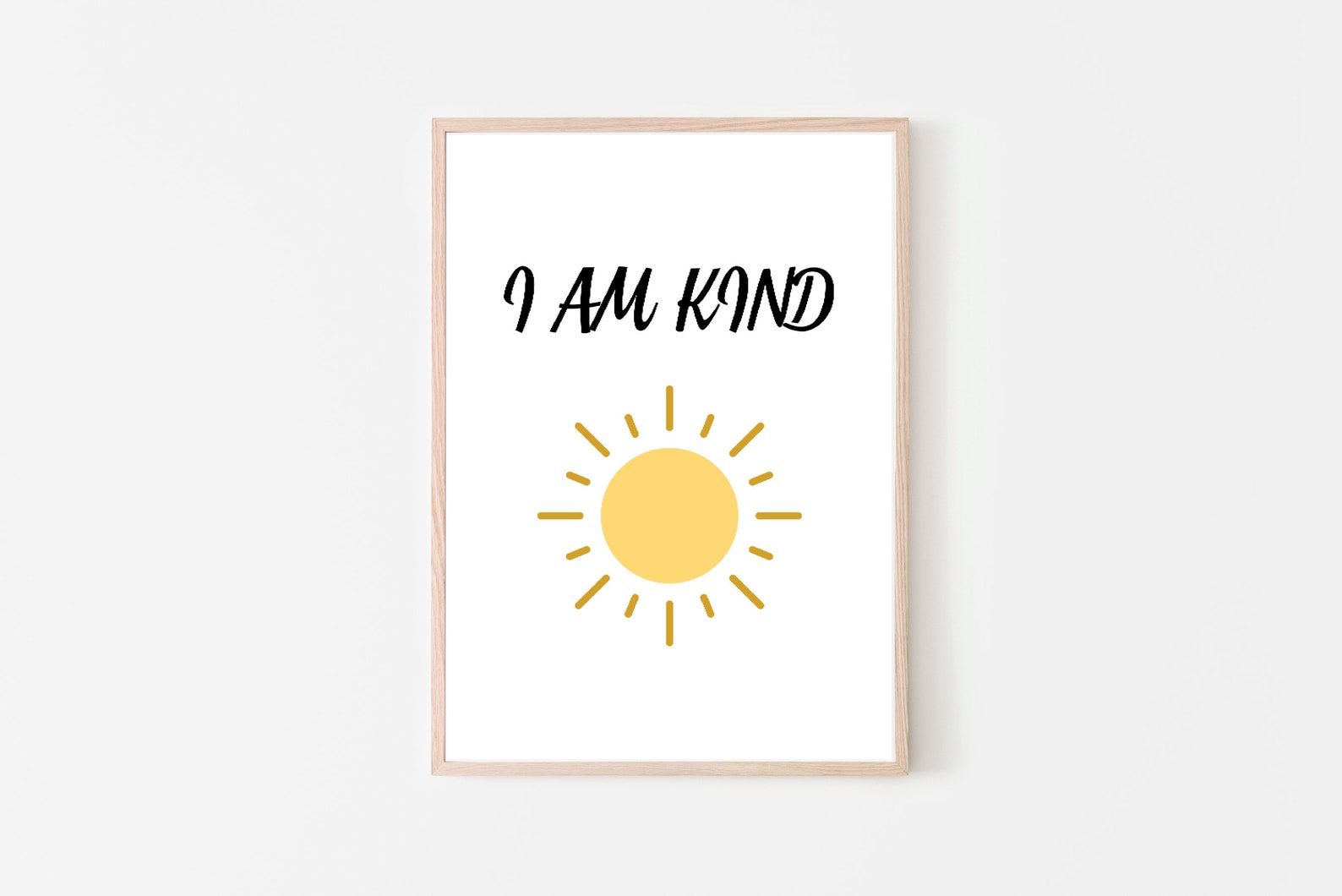 Printable Set of Three Nursery Wall Art, I Am Kind, I Am Brave, I Am ...