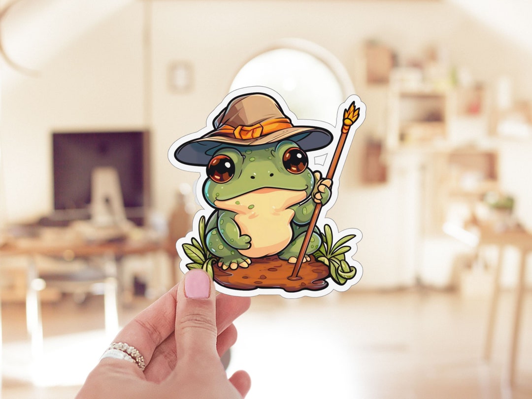 Kawaii Frog Sticker, Fat Frog Sticker, Cute Pastel Amphibian Sticker ...