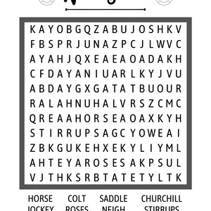 Kentucky Derby Printable Activity Sheets for Kids - Etsy