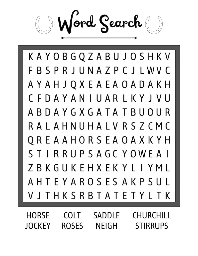 Kentucky Derby Printable Activity Sheets for Kids - Etsy Australia