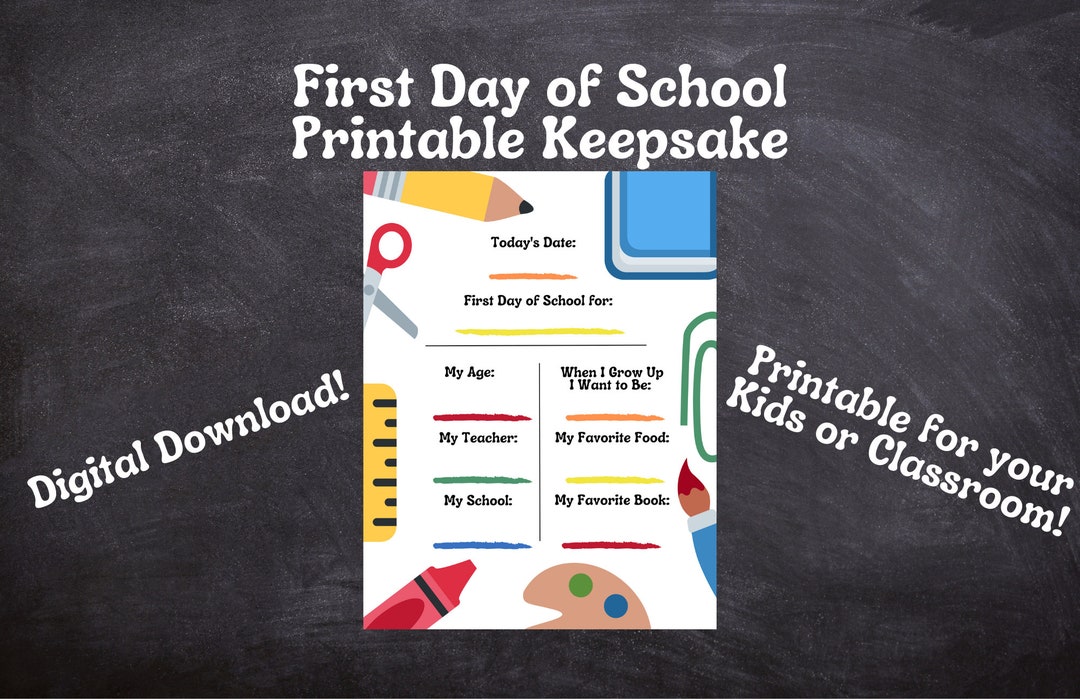 Printable All About Me for Kids Back to School - Etsy