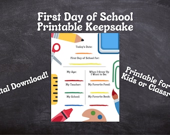 All About Me Worksheet First Day of School All About Me, Printable ...