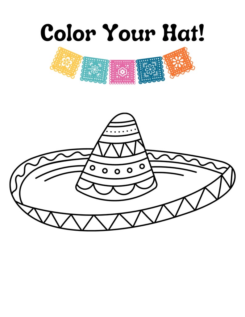 Fiesta or Cinco De Mayo Printable Activity Sheets for Kids - Etsy