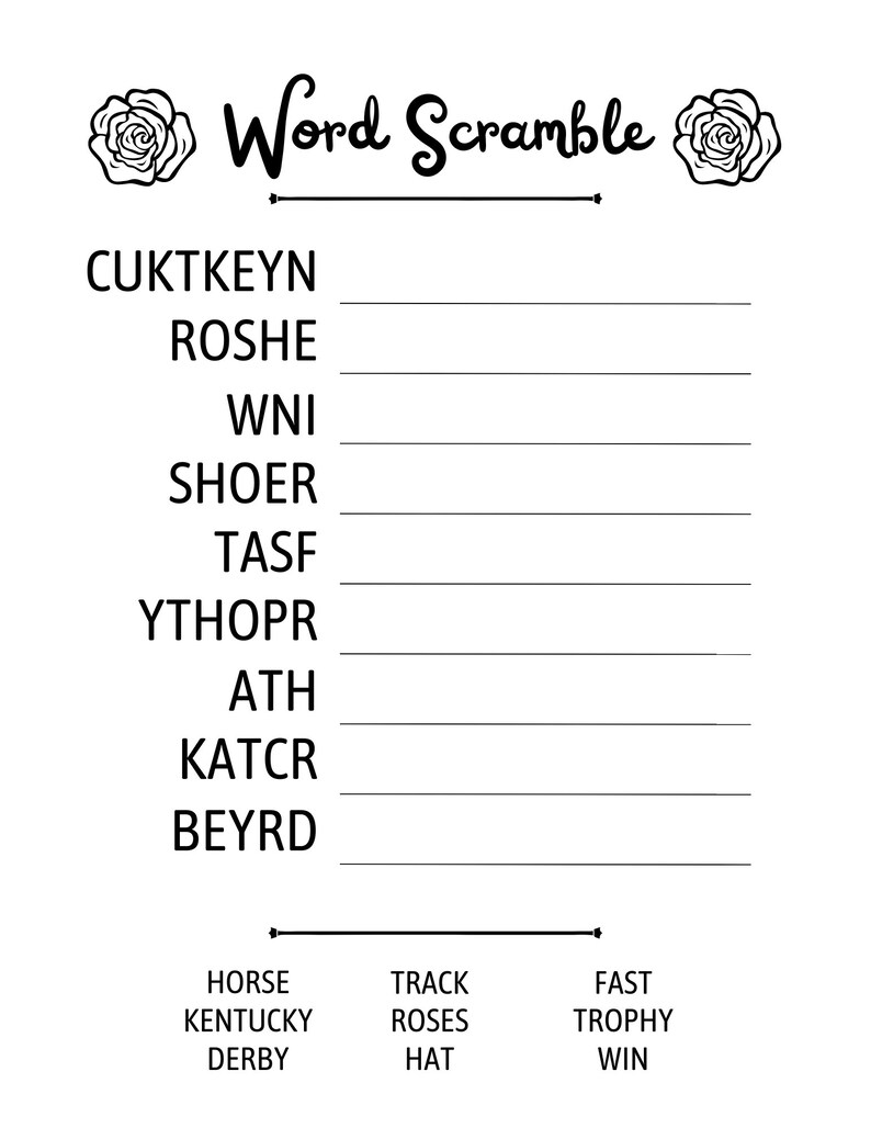 Kentucky Derby Printable Activity Sheets for Kids - Etsy