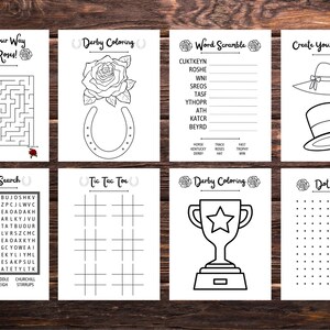 Kentucky Derby Printable Activity Sheets for Kids - Etsy
