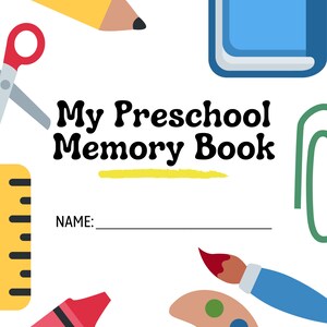 Printable Preschool Memory Book for Graduation - Etsy