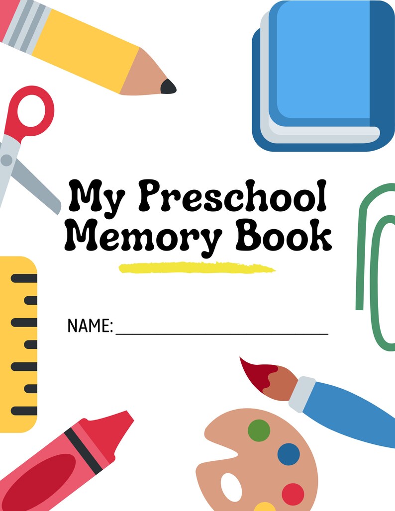 Printable Preschool Memory Book for Graduation - Etsy