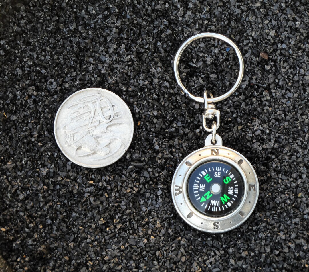Keyring Compass Keychain - Etsy